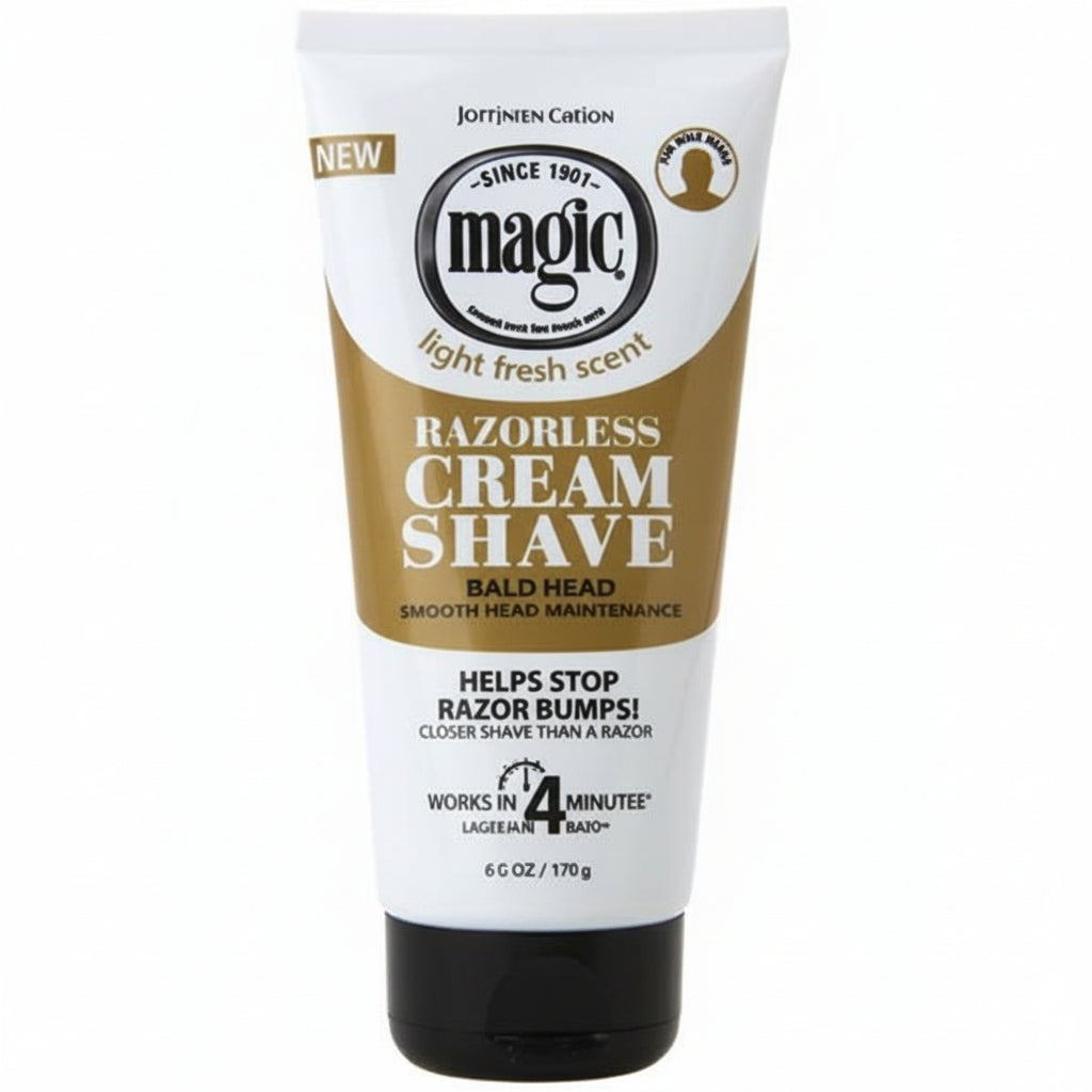 MAGIC RAZORLESS CREAM SHAVE BALD HEAD 170G/6OZ – Beauty Queens Cosmetics