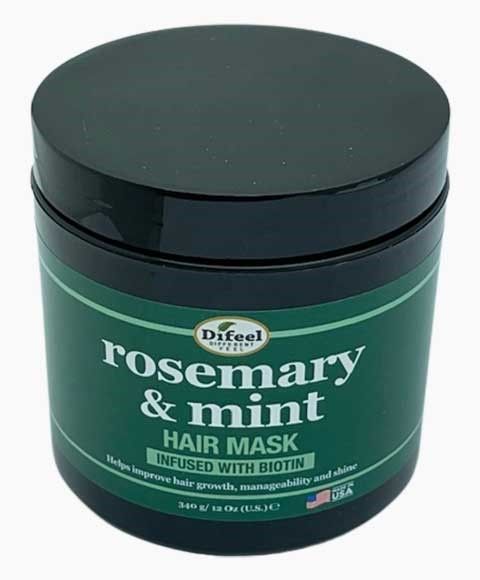 Difeel Rosemary & Mint Hair Mask Infused with Biotin-340 g/12 oz ...