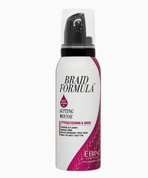 EBIN Braid Formula Strengthening & Shine Setting Mousse with Sweet Alm ...