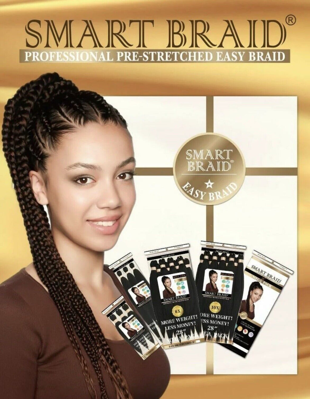 Smart Professional Pre-Stretched Easy Braid- 10 X Value Pack 28 ...