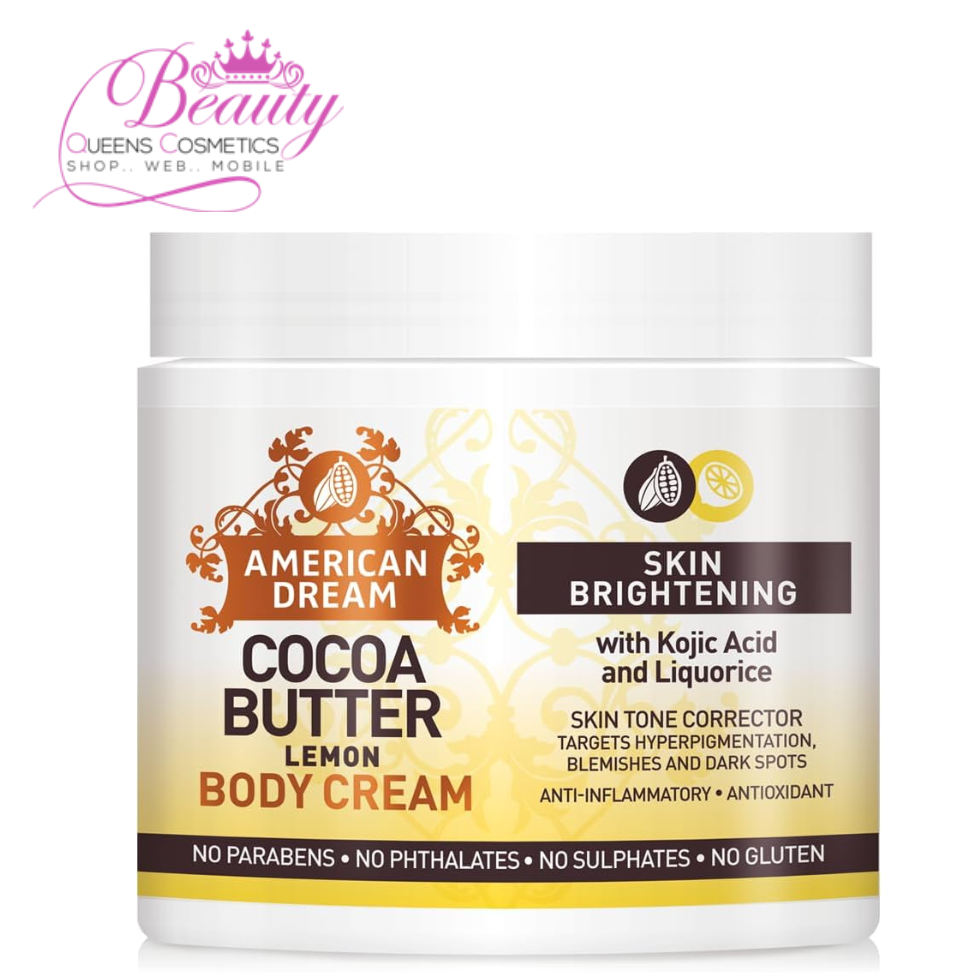 American Dream Lemon Cocoa Butter Cream 16oz- Skin Brightening & Fade ...