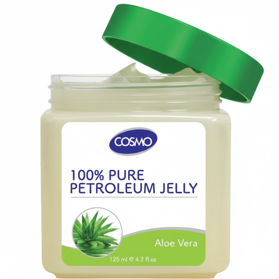 COSMO Aloe Vera Petroleum Jelly 125ml- Soothing Hydration for Dry Skin ...