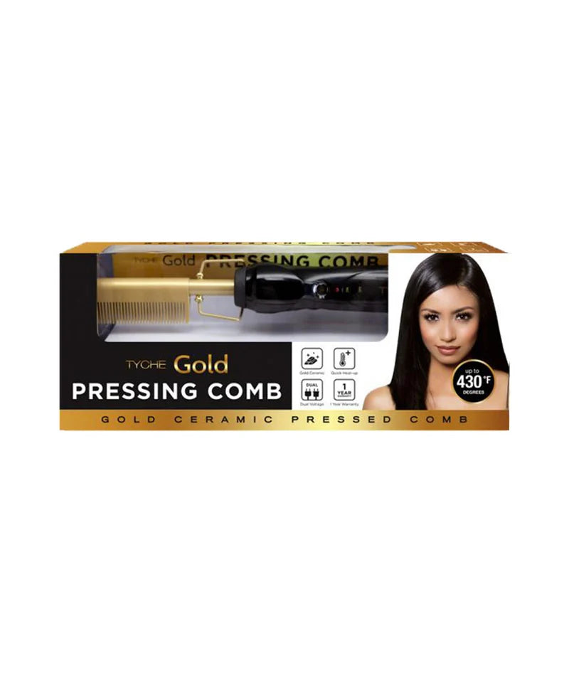 Tyche Gold Pressing Comb – Beauty Queens Cosmetics