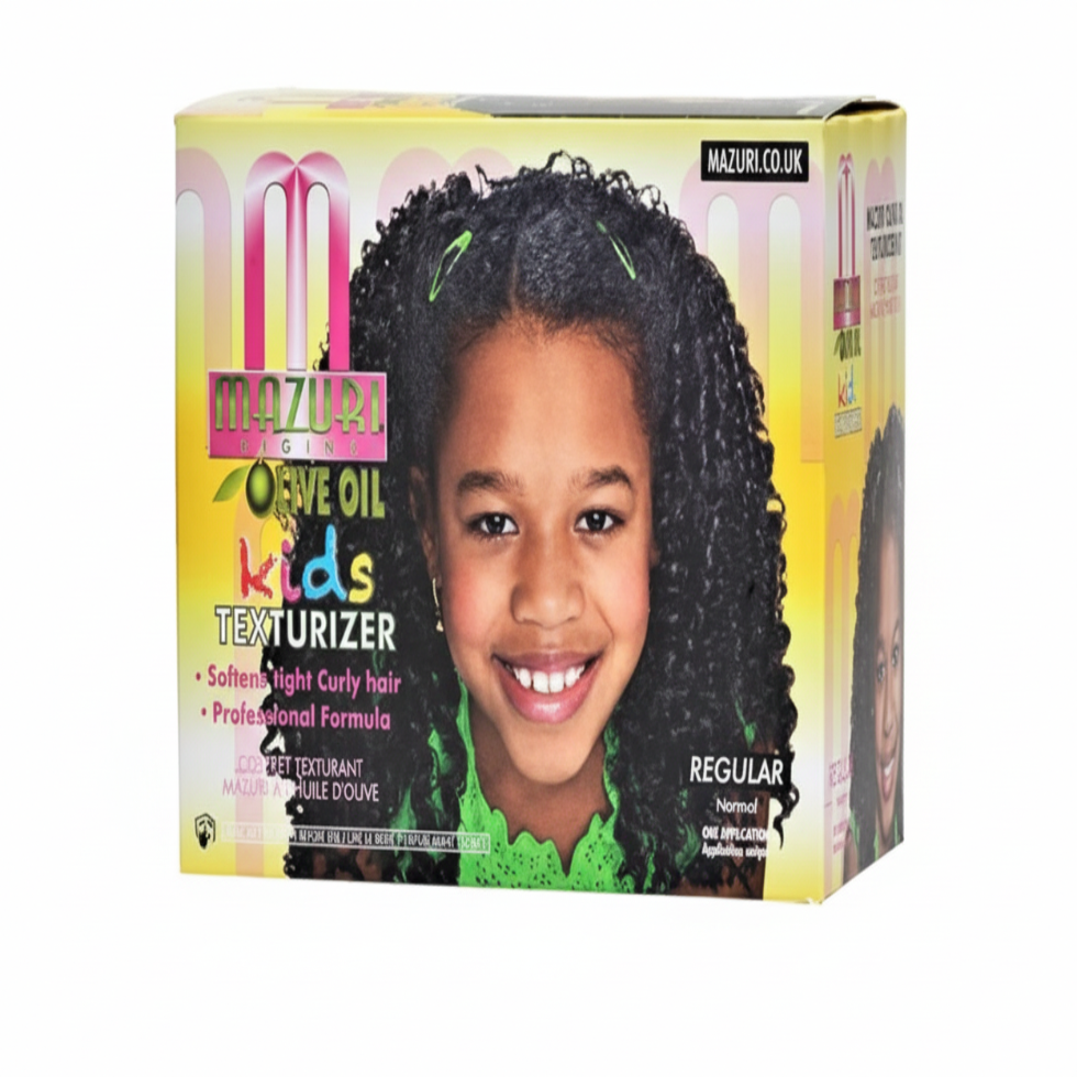 Mazuri Olive Oil Kids Texturizer Regular- Soft, Frizz-Free & Manageabl ...