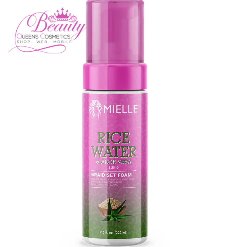 Mielle Rice Water & Aloe Vera Braid Set Foam 222ml | Frizz Control & L ...
