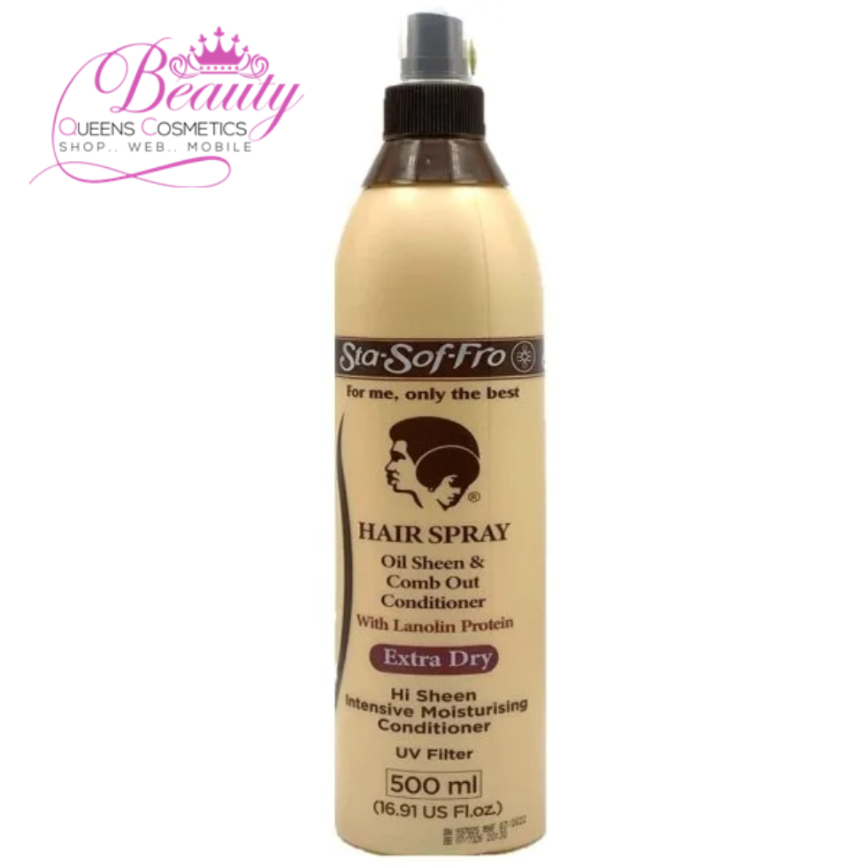 Sta-Sof-Fro Hair Spray Oil Sheen & Comb-Out Conditioner Extra Dry 500m ...